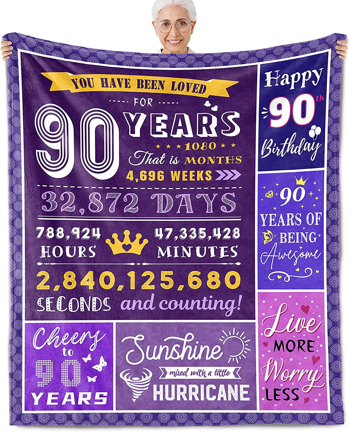 90th Birthday Gifts for Women Happy 90th Birthday Decorations for Women ...