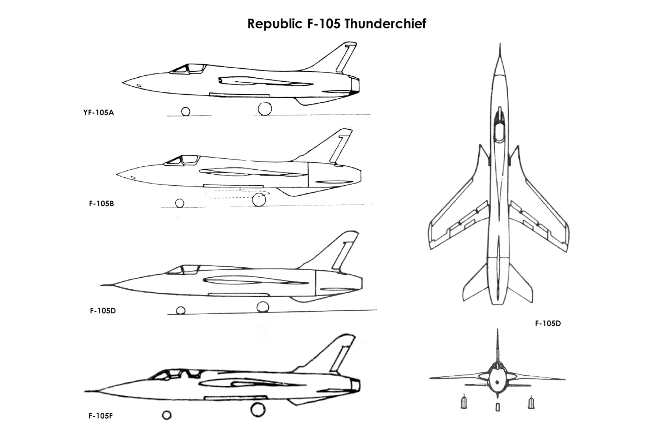 24x36 gallery poster, F-105 Thunderchief variants - Walmart.com