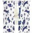 Cats Claws Sheer Curtains 84 Inch Long 2 Panels, Dreamy Purple Blue Sky ...