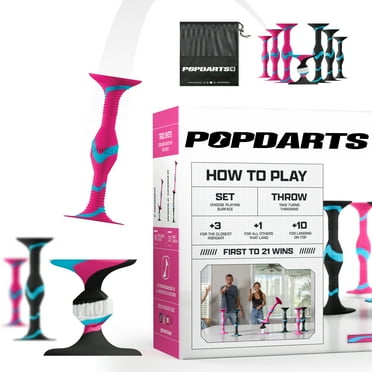 Popdarts Red & Black Pro Pack – Suction Cup Dart Game for Indoor ...