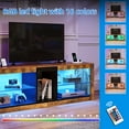 Dextrus TV Stand with LED Ambient Lights, Modern TV Stand with Open ...