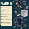 2-1/2 Gallon PRESSURE FEED PAINT POT TANK Spray Gun Sprayer Reg Air Mix ...