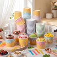240 Count 6 Ounce Disposable Ice Cream Paper Cups with Lids and Spoons ...