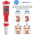 Portable 4 in 1 PH Meter, Water Quality Monitor Tester, PH/TDS/EC/Temp ...