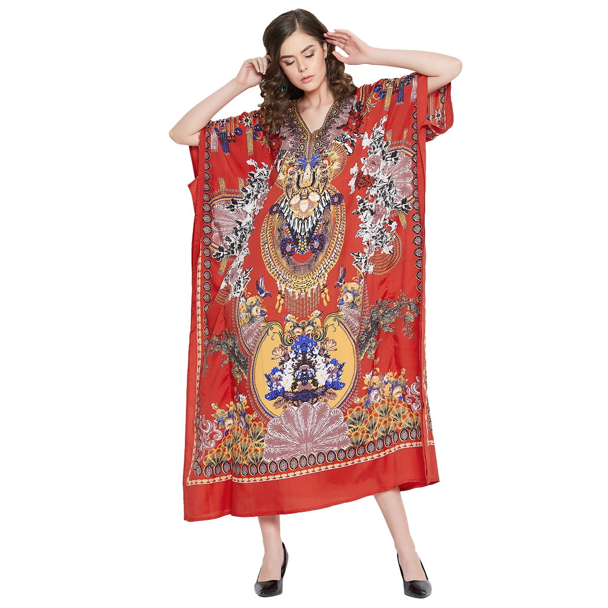 Women's Plus Size Kaftan Dresses for Women Casual Long Caftan Plus Size ...