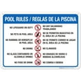 Pool Rules Sign Bilingual, Spanish English, - Walmart.com
