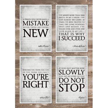 Motivational Classroom Posters - Set of Four 12x18 Prints - Great Gift ...
