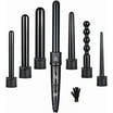 ISO Beauty 5pc Black Digital Twister Set 5 in 1 Curling Iron Wand 5P ...