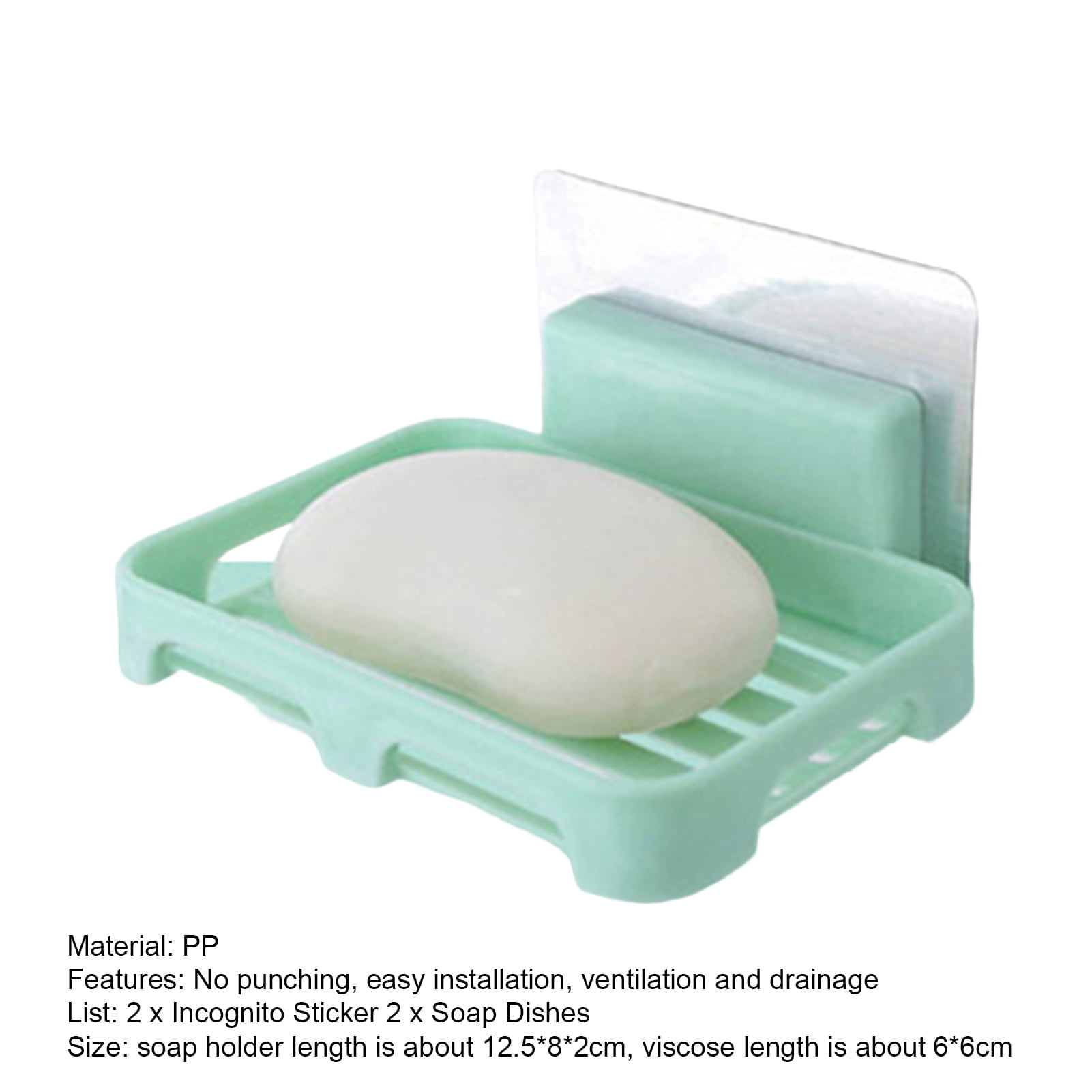 Hadanceo Soap Box Ventilated 2Pcs/Set Portable Bar Soap Holder Soap ...