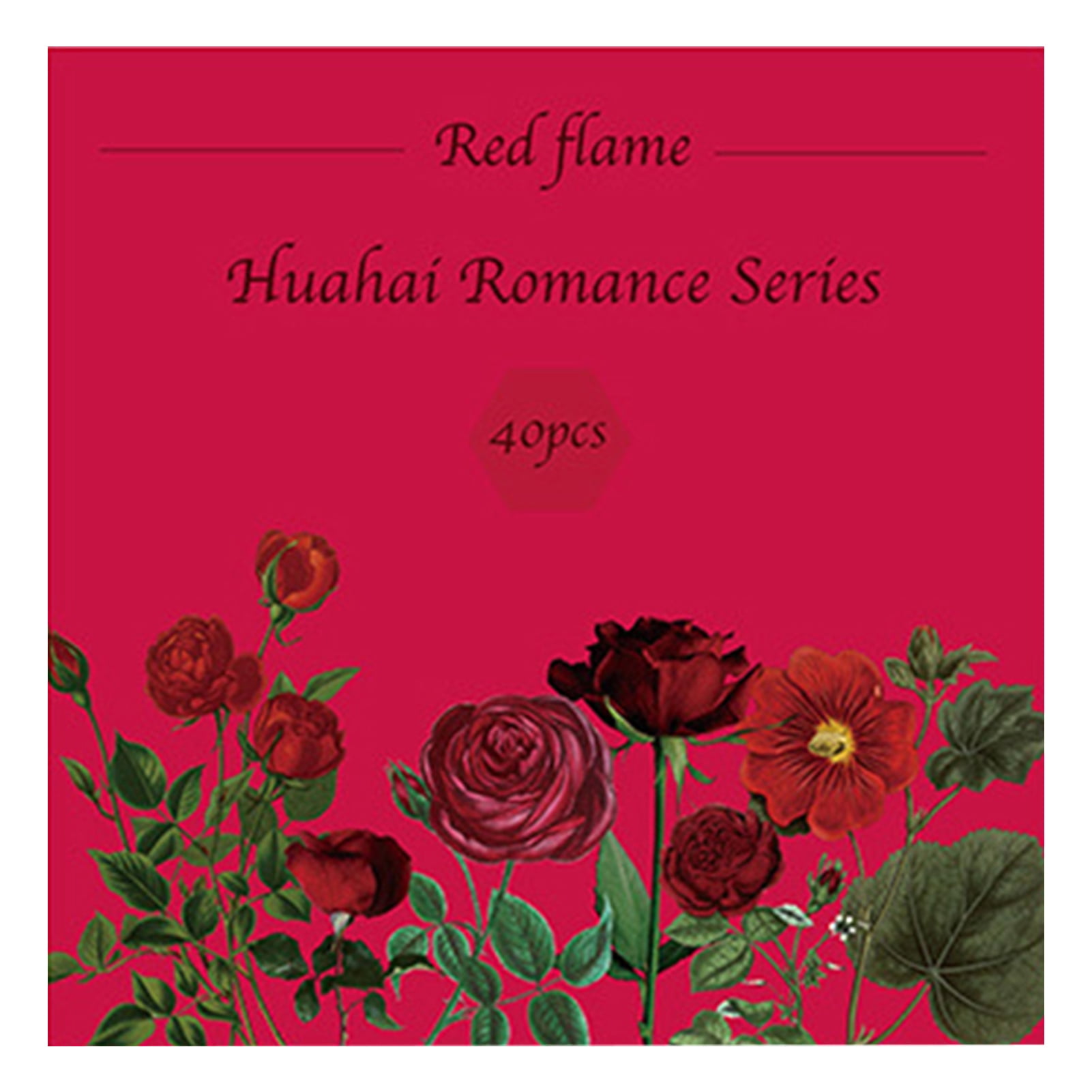 Farfi 1 Pack Handbook Stickers Self-adhesive Flower Series Diary ...