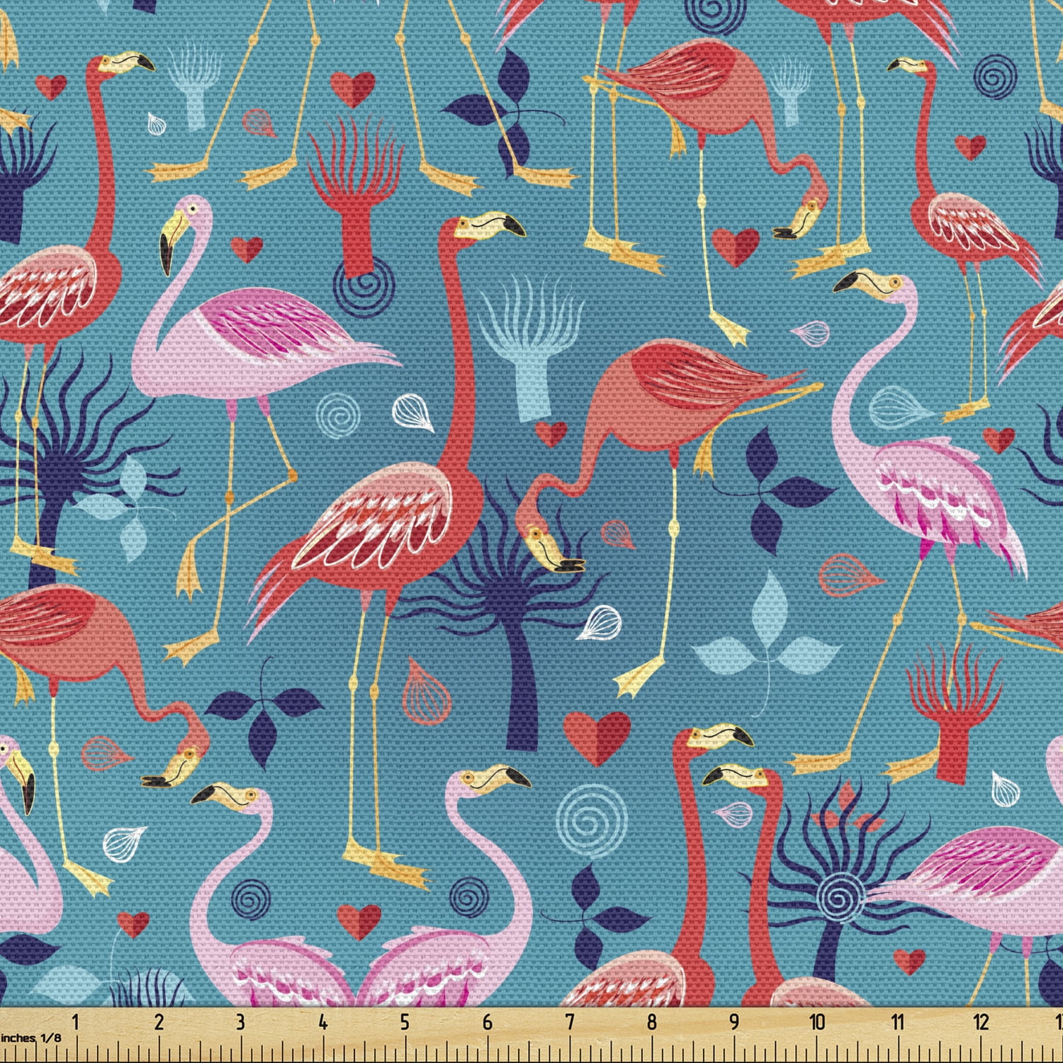 Flamingo Pattern Fabric
