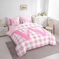 Catabedysis Pink Bows Letter W 7-Piece King Bedding,Girly Bowknot King ...