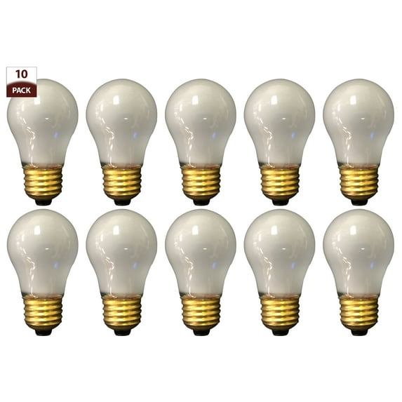 Royal Designs 10 Pack Long Life Appliance Utility Light Bulbs 60-Watt ...