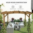 Outsunny 10' x 12' Outdoor Pergola, Wood Gazebo Grape Trellis with ...