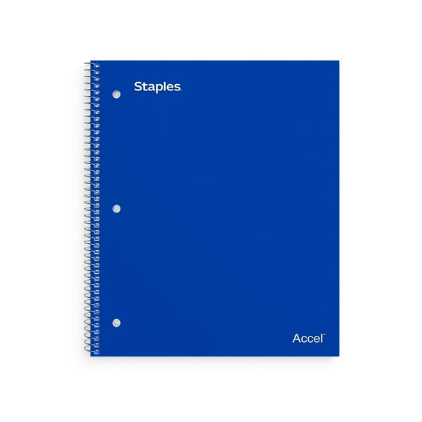 Staples Accel 1-Subject Notebook 8.5" x 11" Graph Ruled 100 Sheets ...