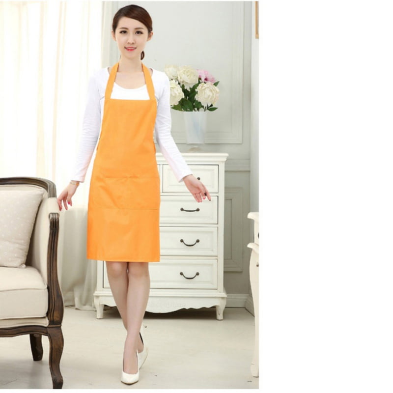 Tommyfit Unisex Solid Color Cooking Apron With Pocket Kitchen ...
