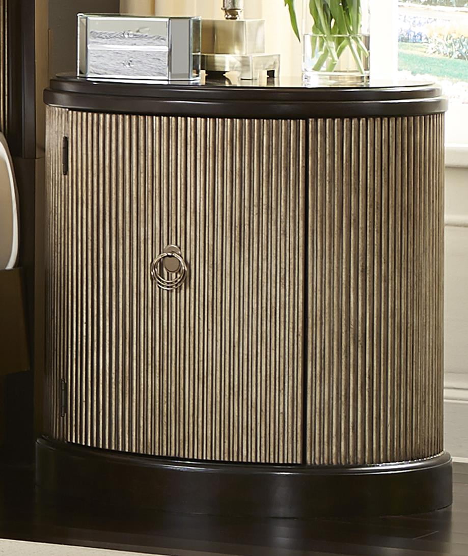 Liberty Furniture Manhattan 1 Door Demilune Nightstand in Sable ...