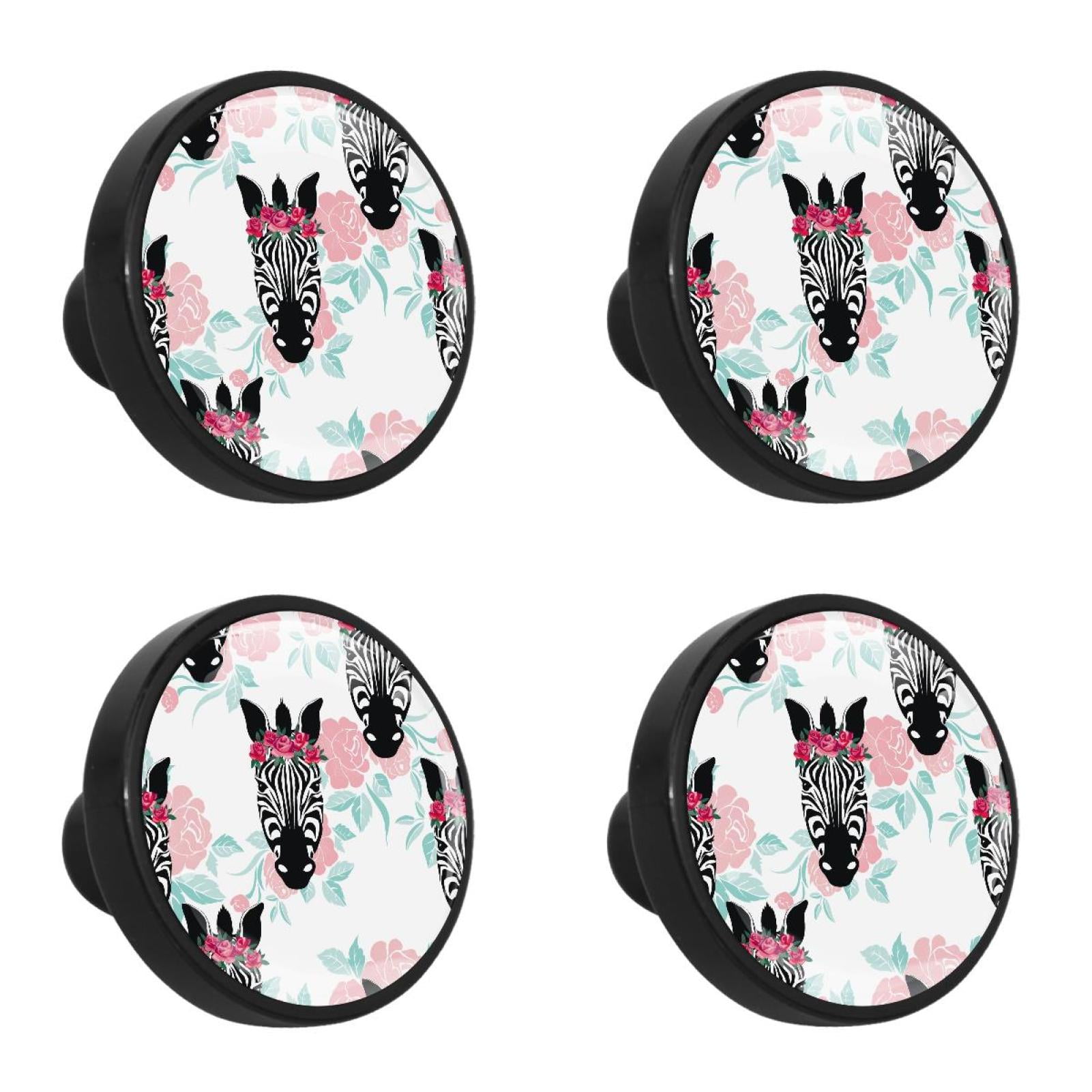 4 Pcs Animal Zebra Knobs for Kitchen Cabinet Cupboard Dresser Bookcase ...