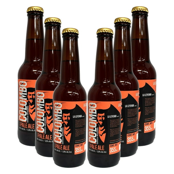 Six Pack Cerveza Artesanal Colombo Pale Ale 355 ml | Bodega Aurrera en ...