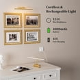 13.8'' Battery Operated Picture Light for Wall, 4000mAh Cordless Wall ...