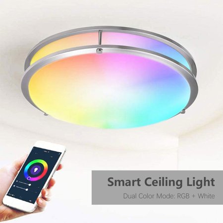 dodocool Smart Ceiling Light 12-inch 20W Flush Mount Wi-Fi Ceiling Lamp ...