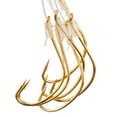 South Bend Gold Wide Gap Fluke Snelled Hook - Walmart.com