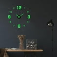 Luminous Wall Clock Stickers DIY Battery Operated Glowing Silent ...
