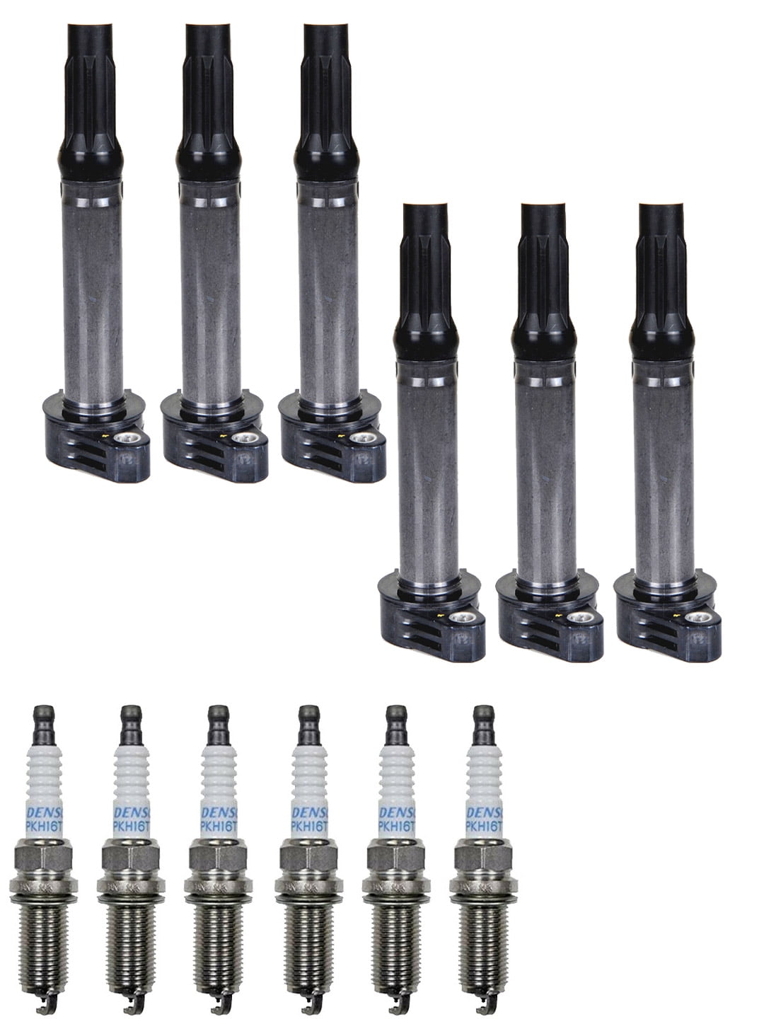 Set of 6 ISA Ignition Coils and 6 Denso Spark Plugs for 2005-2016 ...