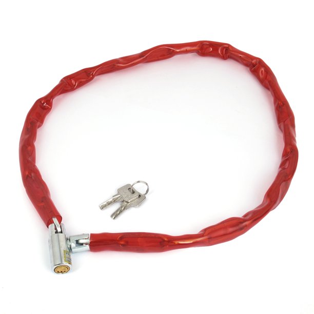 110cm Length Bike Bicycle Motorcycle Cycling Secuirty Chain Lock Red w ...