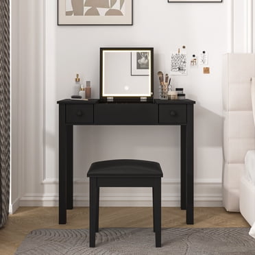 Ktaxon Makeup Vanity Table for Small Spaces, Vanity Table Set with ...