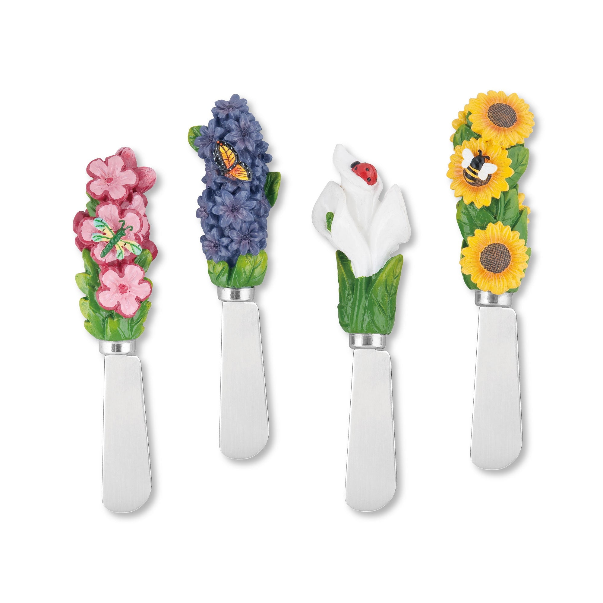 Mr. Spreader 4-Piece Hand Painted Resin Handle with Stainless Steel ...