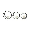 Sagebrook Home Large Aluminum Modern Round Metal Double Ring Candle ...