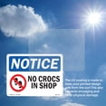 No Crocs In Shop OSHA Notice Rigid Plastic Sign 18 Inch x 12 Inch - 5 ...