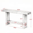 Solid Wood Farmhouse Console Table, 2-Tier Narrow Entryway Sofa Table ...