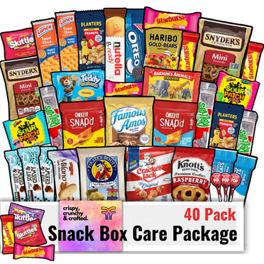 Fun Flavors Box College Freshman Survival Kit Snack Care Package (28 ...