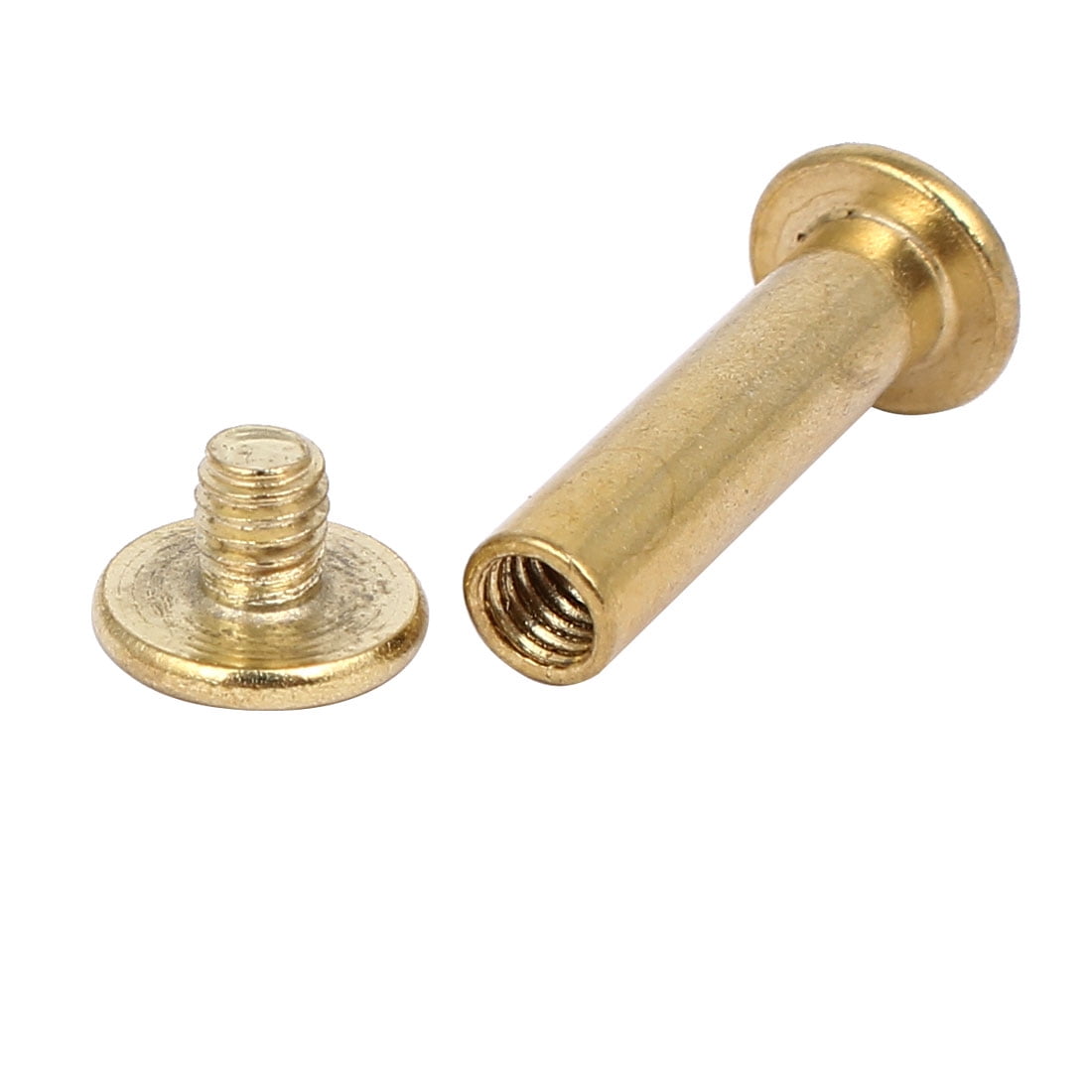 Menu Album fixation fer vis Chicago Posts Baril Doré écrous M5x20mm 13Pcs