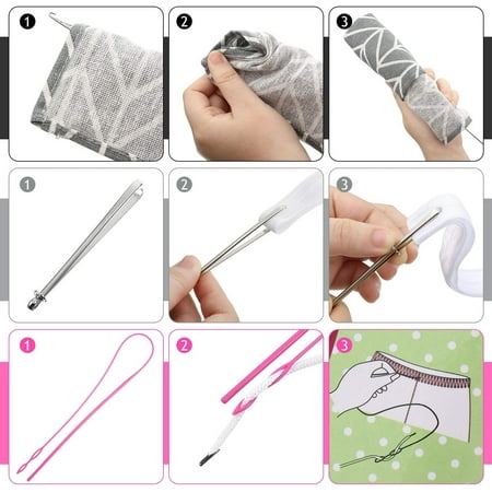 6 Pieces Sewing Loop Kit, Include Loop Turner Hook Flexible Drawstring ...