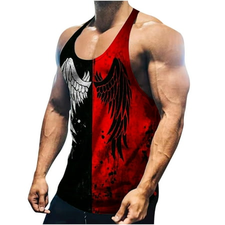 lcziwo Graphic Gym Tank Tops for Men,Men's Bodybuilding Tank Tops ...
