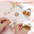 1 Pair Rose Flower Brass Shoe Buckle Clips Detachable Plastic Imitation ...