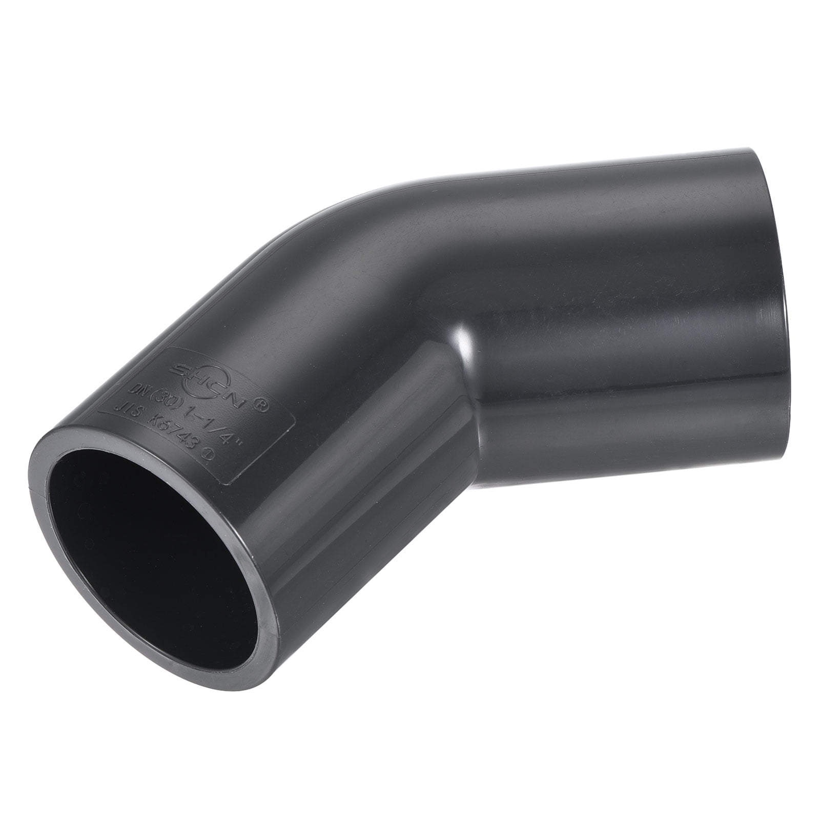 Uxcell UPVC Elbow Pipe Fitting DN32 1-1/4" ID Socket 45 Degree Pipe ...