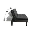 Mainstays Memory Foam Futon with Cupholder and USB, Black Faux Leather ...