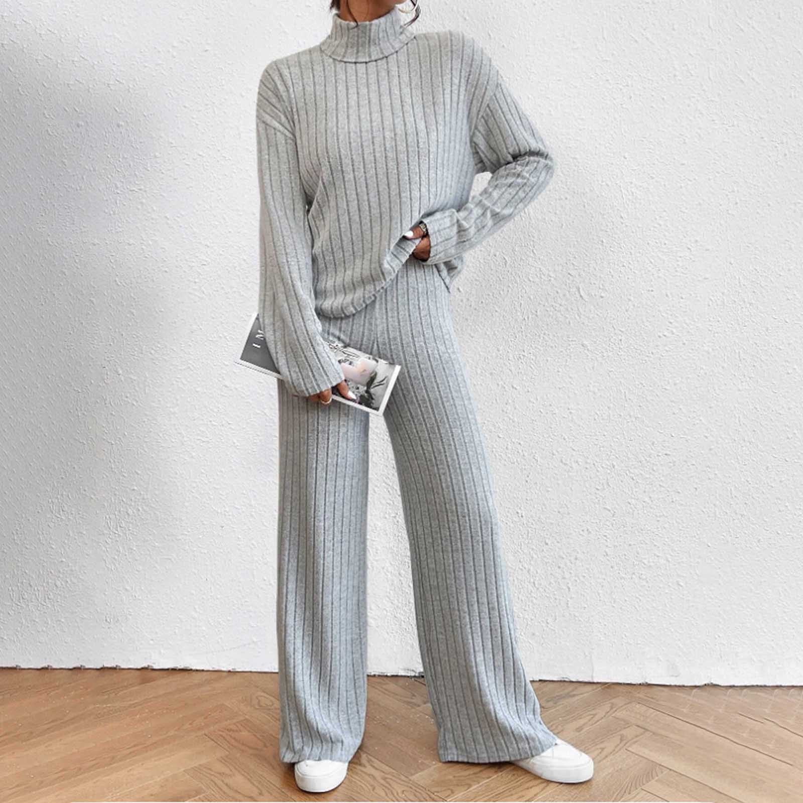 Click here for Cllios Ribbed Knit Lounge Sets For Women 2 Piece O... prices