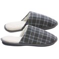 Deluxe Comfort Tartan Plaid Mens Memory Foam Slip-On House Slipper ...
