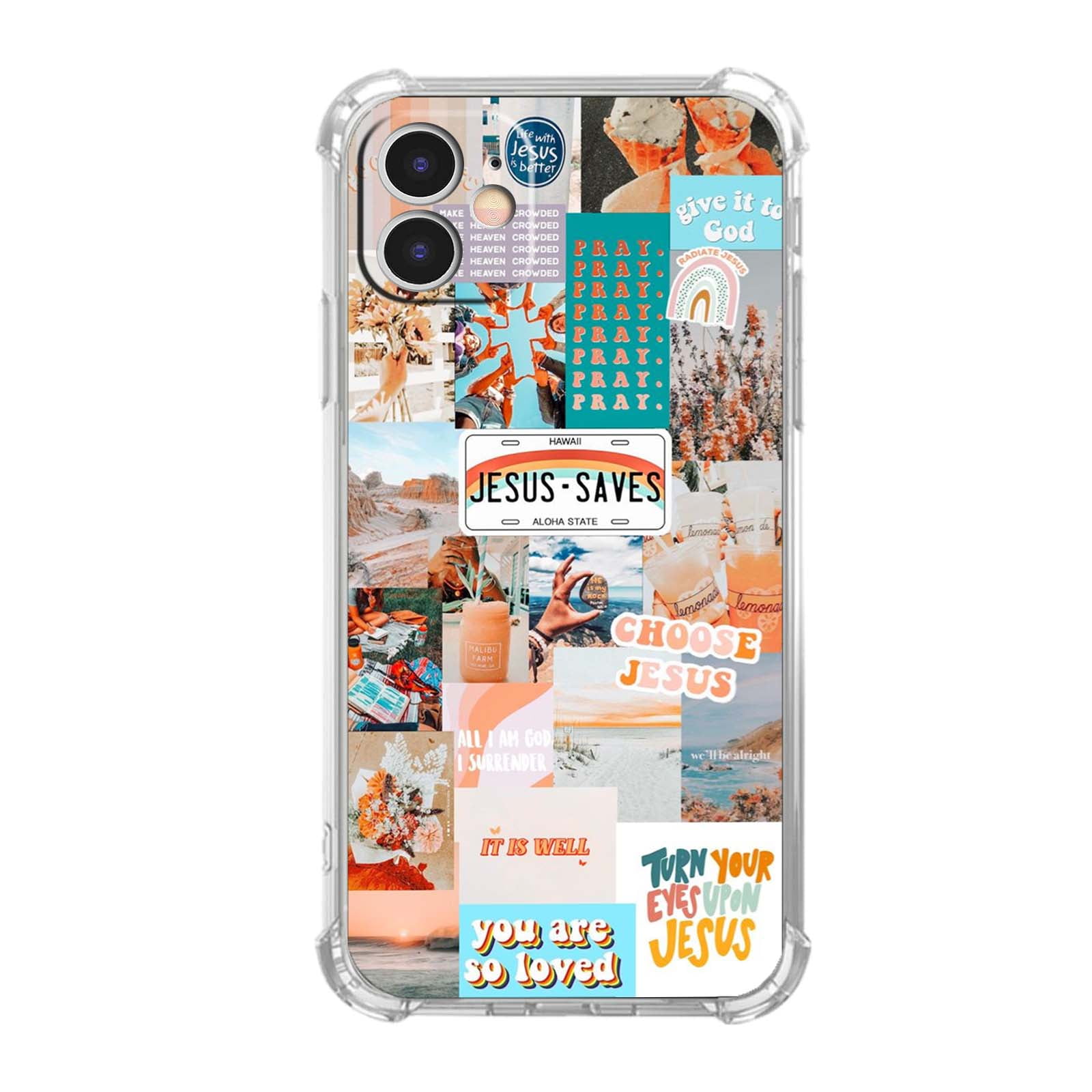 Christian Quotes Case for iPhone 12,Aesthetic Art Design Pattern Soft ...