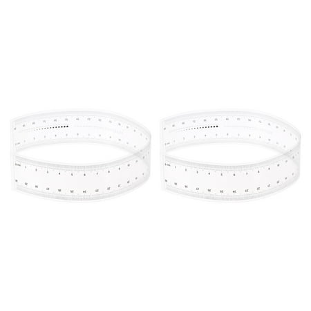 Flexible Ruler 12 Inch 0.5mm Scale PET Plastic Film Straight Ruler, 2 ...