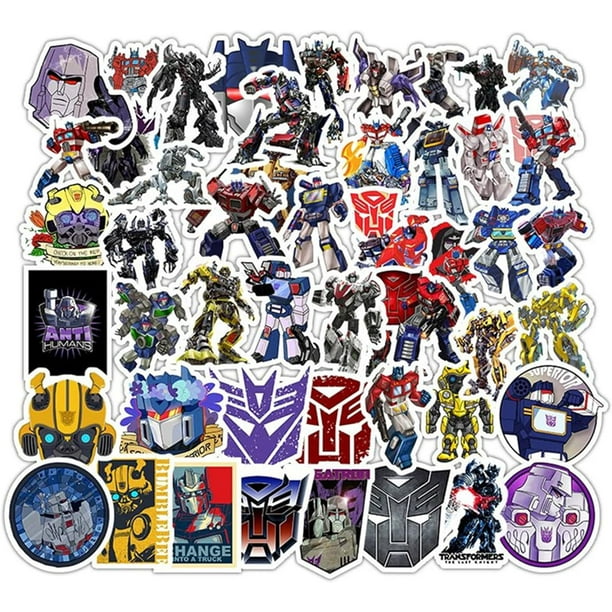 50 Pcs Transformers Waterproof Stickers for Water Bottle Cup Laptop ...