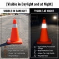 High-Visibility Traffic Cones 18 Inch, Safety Cones 18 Inch for Driving ...