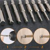 8pcs Hex Head Allen Wrench Drill Bits Set 100mm SAE Metric Allen ...