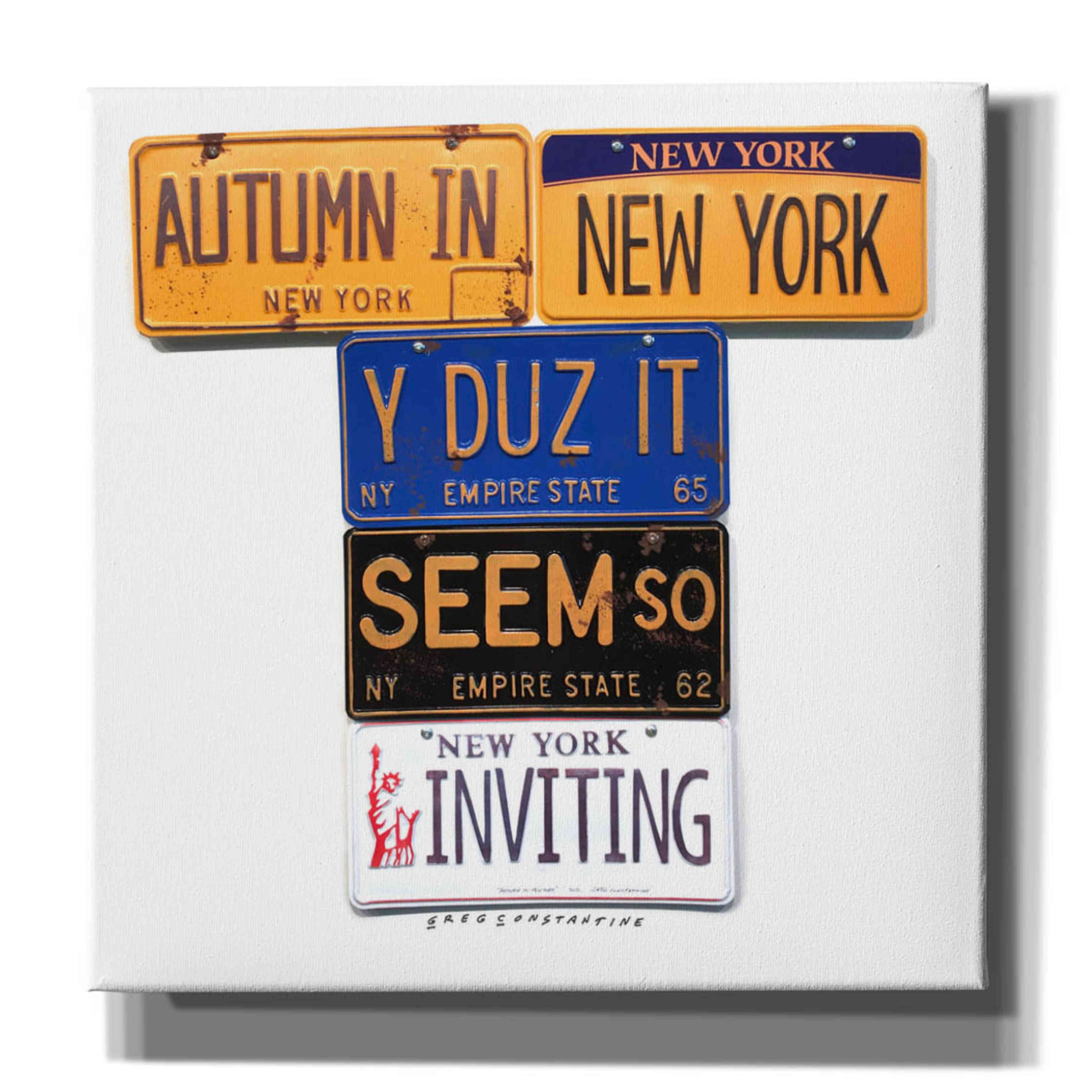 Epic Graffiti 'Autumn In NY' by Gregory Constantine, Giclee Canvas Wall ...