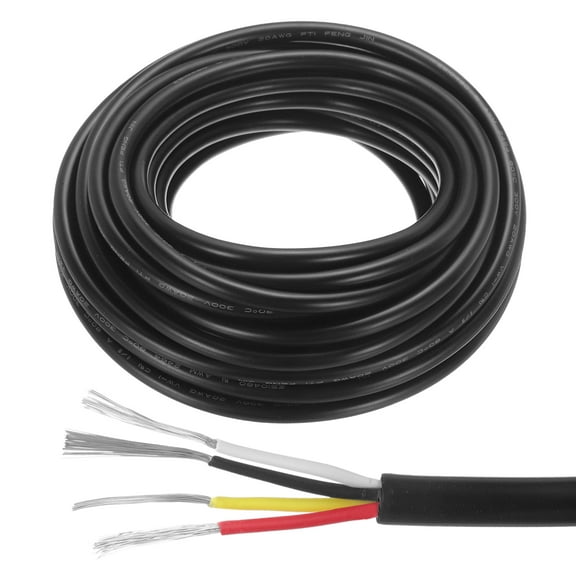 Primary Wire, GPT, 22 AWG, 1C C, Black, PVC, Stranded, 60V, 100 ft ...